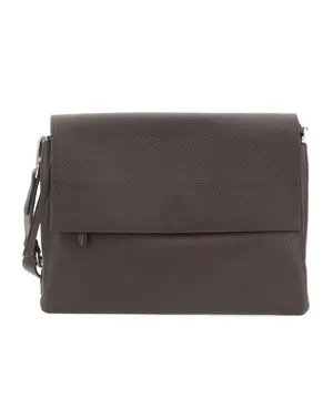 GIANNI CHIARINI Textured Leather Shoulder Bag With Magnetic Flap Closure