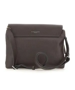 GIANNI CHIARINI Textured Leather Shoulder Bag With Magnetic Flap Closure