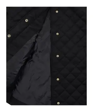 IBLUES Quilted Cotton Long Sleeve Jacket With Snap Button Placket