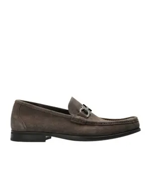 FERRAGAMO Round-toe Loafers - Black