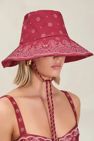 Devon Windsor Sun Hat - Red