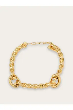 FERRAGAMO Gancini Twisted Link Bracelet - Gold