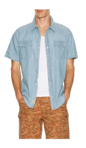 IRON & RESIN Badwater Shirt In . Also - Blue