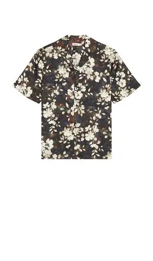 Simkhai Casper Printed Silk Shirt In . Also - Multi