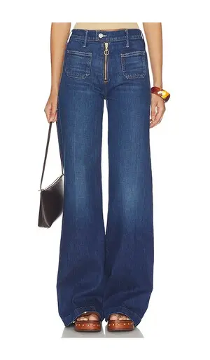 MOTHER The Patch Pocket Hustler Roller Exposed Zip Heel Jeans