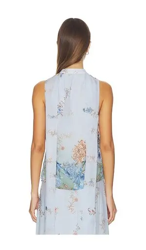 MUMA WORLD Sora High Neck Top With Attached Scarf