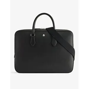 Montblanc Sartorial Leather Document Case With Detachable Shoulder Strap - Black