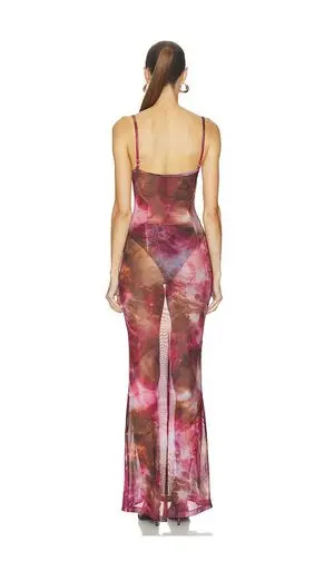 ZHIVAGO Maiano Slip Dress - Brown,pink
