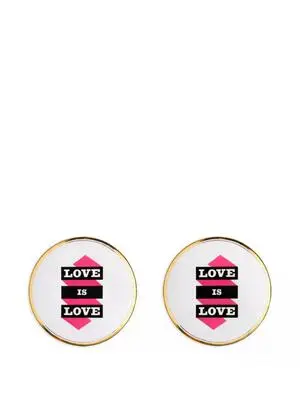 BITOSSI HOME Love Is Love Graphic-print Plates - White