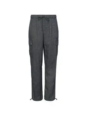 Cinq À Sept Navy Herringbone Cargo Pants