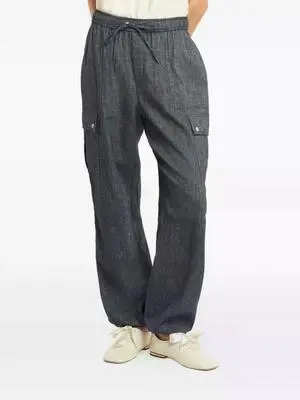 Cinq À Sept Navy Herringbone Cargo Pants