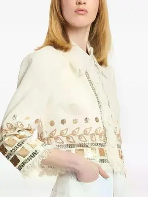 Cinq À Sept Nadia Sequin-embellished Fringed Jacket