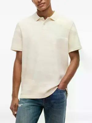 Tommy Hilfiger Waffle-knit Polo Shirt - Neutrals