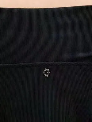 Guess Off-shoulder Ribbed Knit T-shirt
