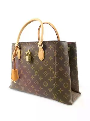 LOUIS VUITTON Monogram Flower Tote Handbag - Brown