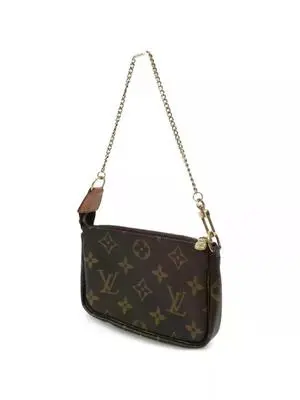 LOUIS VUITTON Monogram Mini Pochette Accessoires Shoulder Bag - Brown