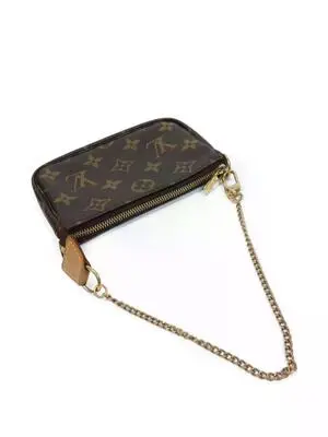 LOUIS VUITTON Monogram Mini Pochette Accessoires Shoulder Bag - Brown