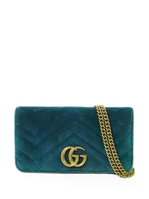 Gucci Gg Marmont Chevron Quilted Shoulder Bag