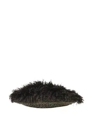 ANTEPRIMA Feather-trim Woven Shoulder Bag