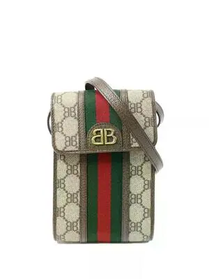 Balenciaga X Gucci Bb Monogram Shoulder Bag
