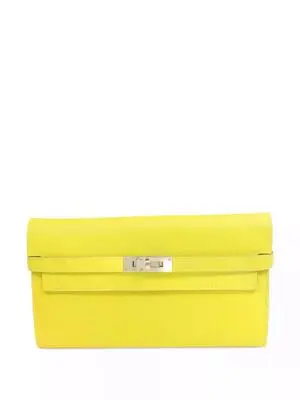 Hermès Hermès Kelly Leather Wallet Yellow