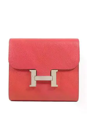 Hermès 2017 Short Constance Wallet - Red