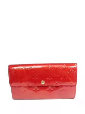 LOUIS VUITTON Monogram Vernis Portefeuille Sarah Wallet - Red