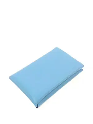 Hermès 2018 Calvi Epsom Card Holder - Blue