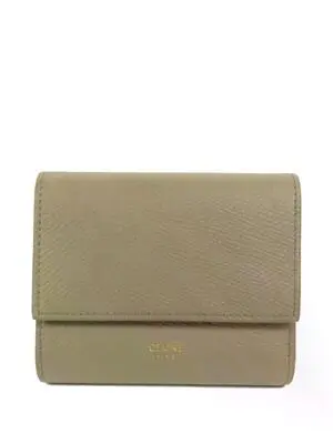 Celine Grainy Leather Wallet - Neutrals