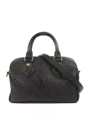 LOUIS VUITTON Monogram Empreinte Speedy Bandoulière Tote Bag - Black