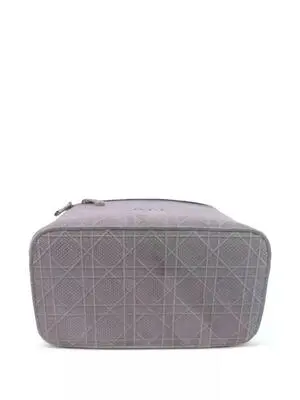 Dior Cannage Embroidered Vanity Case - Grey