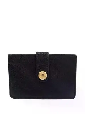 Miu Miu Logo-plaque Leather Card Holder - Black