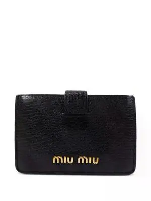 Miu Miu Logo-plaque Leather Card Holder