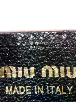 Miu Miu Logo-plaque Leather Card Holder