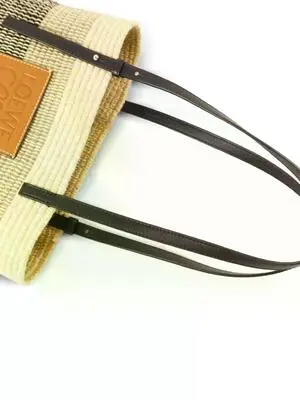 Loewe Raffia Square Basket Tote Bag
