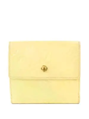 LOUIS VUITTON Elise Compact Leather Wallet - Yellow
