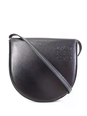 Loewe Debossed Anagram Shoulder Bag - Black
