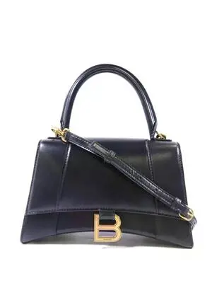 Balenciaga Hourglass B-logo Tote Bag - Black