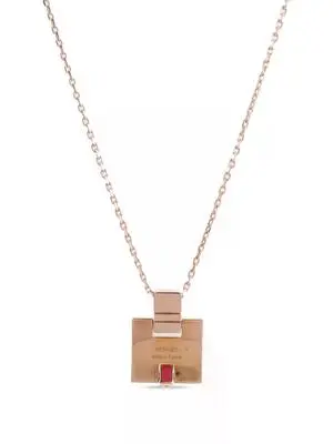 Hermès Eileen Pendant Necklace In 18k Gold With Enamel Inlay