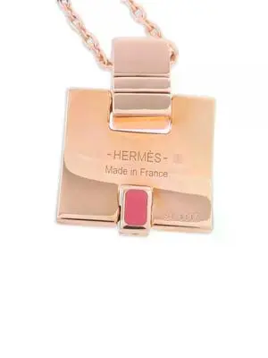 Hermès Eileen Pendant Necklace In 18k Gold With Enamel Inlay