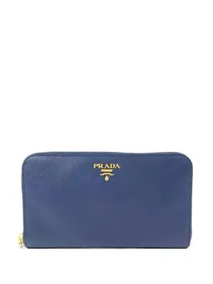 Prada Saffiano-leather Logo-plaque Wallet