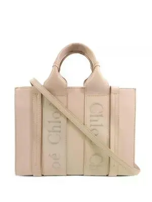 Chloé Woody Leather Tote Bag - Neutrals