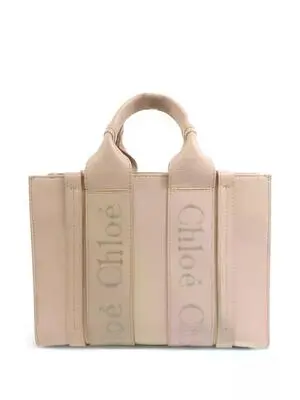 Chloé Woody Leather Tote Bag - Neutrals