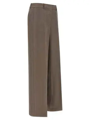 Peserico Linen Gabardine Wide Leg Trousers