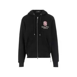 Amiri Full Zip Hoodie With Front And Back Print