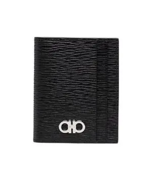 FERRAGAMO Logo Bifold Wallet - Black