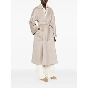 Max Mara Belted Cashmere Coat - Cream