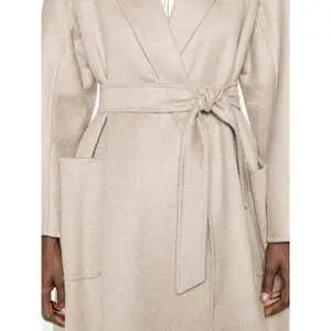 Max Mara Belted Cashmere Coat - Cream