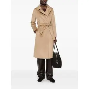 Max Mara Double-breasted Wool Trench Coat - Cream