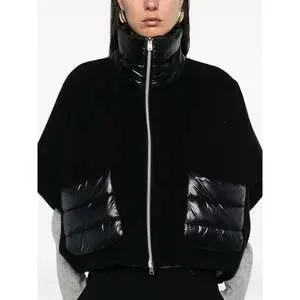 Herno Quilted Panels High Neck Zip-up Jacket